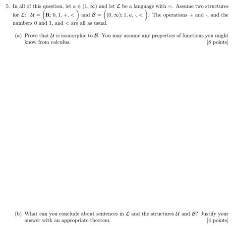 Solved In All Of This Question Let A And Let L Be Chegg Com