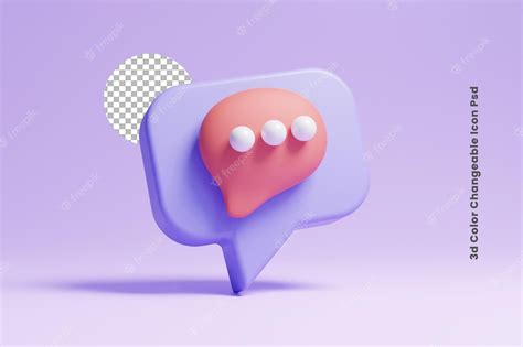 Premium Psd 3d Speech Bubbles Icon Or Chat Message Notification Icon