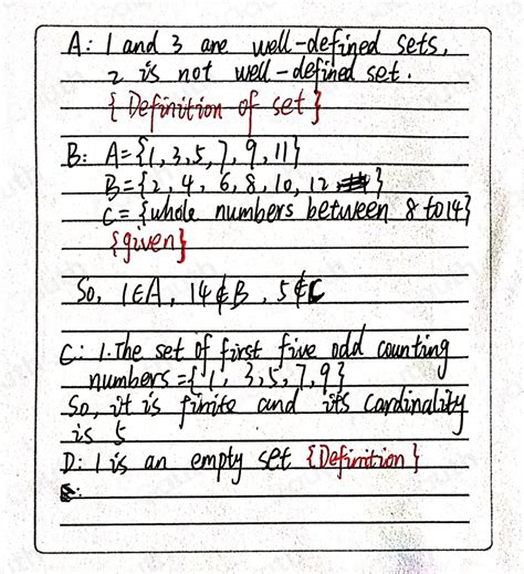 Solved A Determine If The Given Is A Well Defined Set Or Not Well