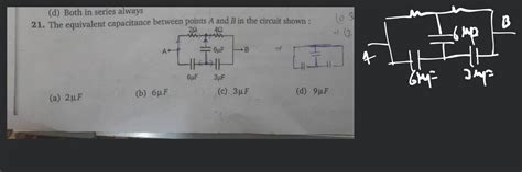 Find The Equivalent Capacitance Between Terminals A And B In The Circuit