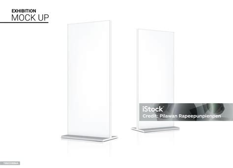 모의 최대 현실적인 롤업 배너 키오스크 디스플레이 3d Pop 부스 판매 마케팅 홍보 배경 일러스트 이벤트 전시 컨셉 디자인 칸막이에 대한 스톡 벡터 아트 및 기타 이미지