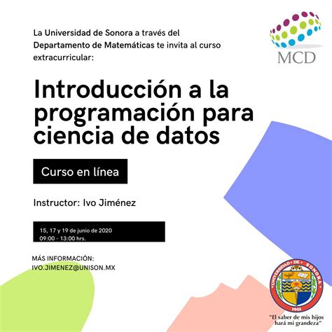 Curso Extracurricular “introducción A La Programación Para Ciencia De