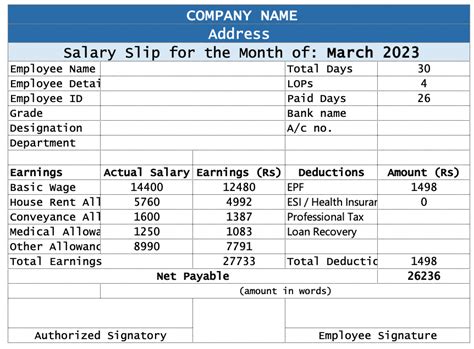 Download Salary Slip Format In Excel Free Excel Templates 48 Off