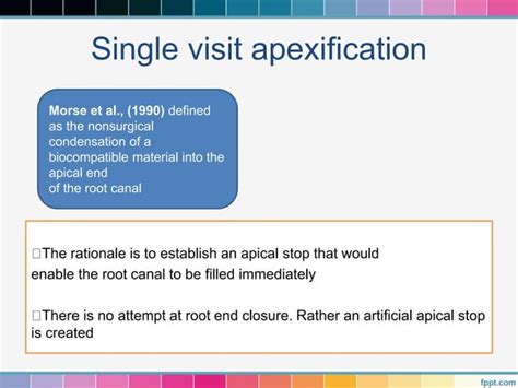 Apexogenesis And Apexification Pptx Dental Health Diseases And