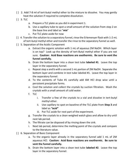solved experiment 3 separation of a three component mixture