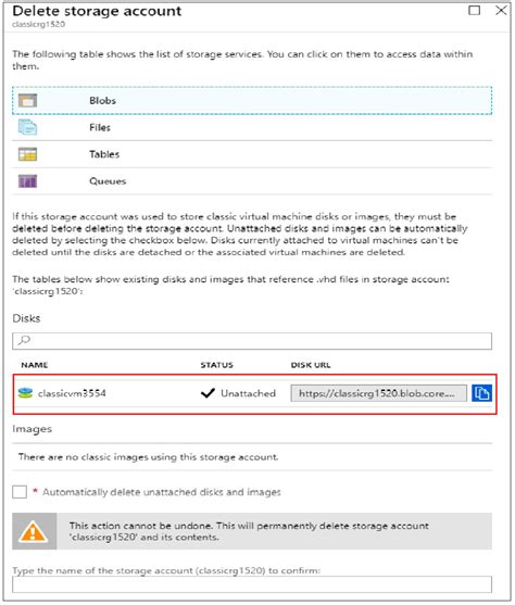 Azure のクラシック ストレージ アカウント、コンテナー、または Vhd の削除時に発生するエラーのトラブルシューティング
