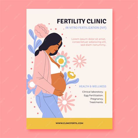 불임 클리닉 템플릿 디자인 무료 벡터