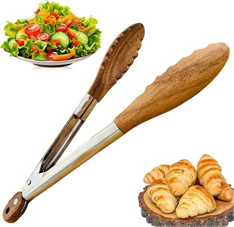 Walnut Wooden Tongs For Cooking 12 Inches Long Cooking