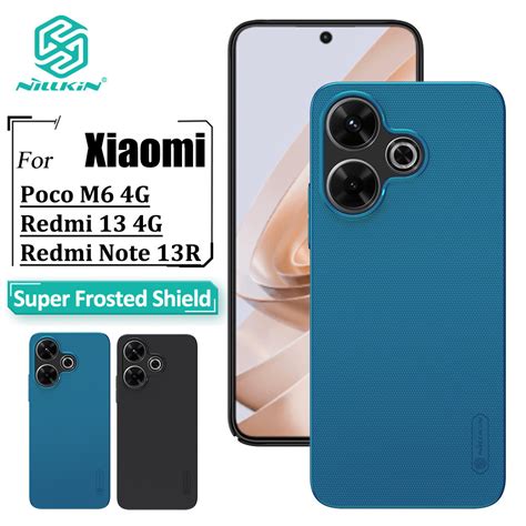 Nillkin Hard PC Shield Phone Case For Poco M6 4G Redmi 13 4G Redmi Note 13R 5G Case Ultra
