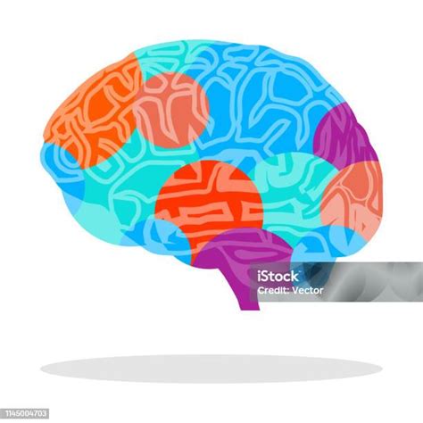 창조적 인 두뇌 두뇌의 추상적인 모델입니다 창조적 인 사고의 벡터 일러스트 레이 션 Mental Wellbeing에 대한 스톡 벡터 아트 및 기타 이미지 Mental