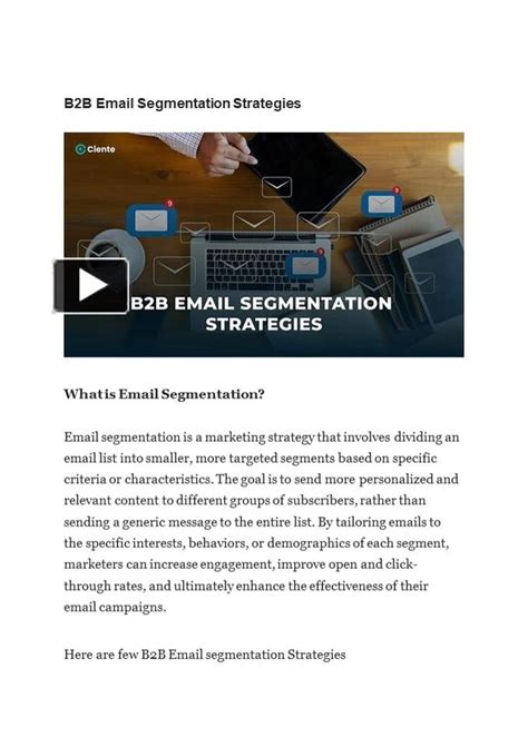 B2b Email Segmentation Strategies Presentation Free To Download