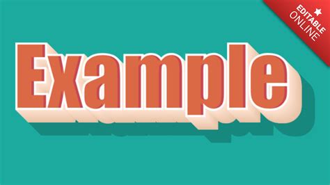 Example Orange Retro 3d Text Effect Generator