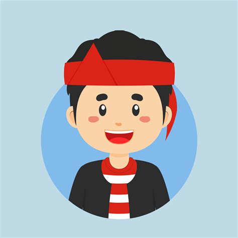 Avatar Of A East Java Indonesian Character 21770078 Vector Art At Vecteezy