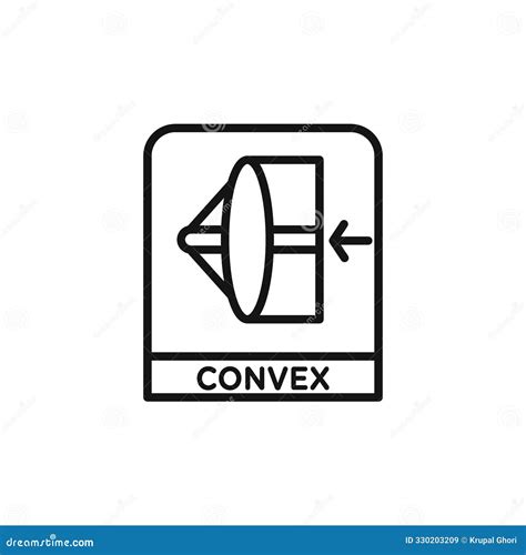 Convex Icon Vector Isolated On White Background Convex Sign Sign And Symbols In Thin Linear