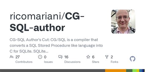 Github Ricomarianicg Sql Author Cg Sql Authors Cut Cgsql Is A Compiler That Converts A