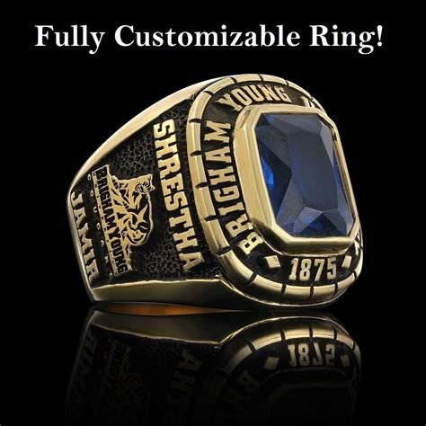 925k Silver Customized Class Ring Customizable College Ring Signet