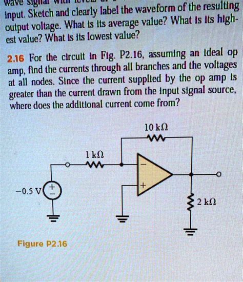 SOLVED Input Sketch And Clearly Label The Waveform Of The Resulting Output Voltage What Is