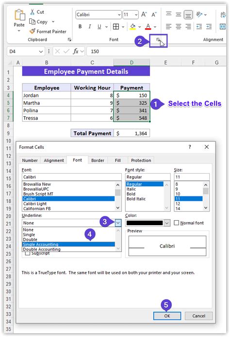 Single Accounting Underline Format In Excel At Stephanie Trumble Blog