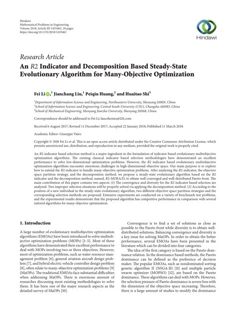 pdf an r 2 indicator and decomposition based steady state
