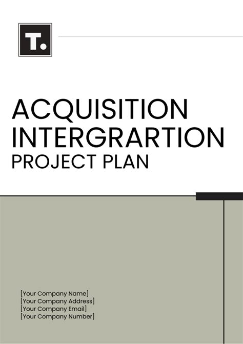 Free Acquisition Integration Project Plan Template To Edit Online Free Acquisition Integration Project Plan Template To Edit Online