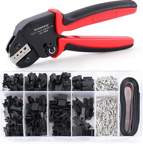 Knoweasy Jst Crimping Tool With 590pcs Jst Xh Connectors Kit 24 16 Awg Labor Saving Crimper