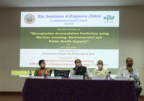 One Day Seminar On Microplastics Accumulation Prediction Using Ml