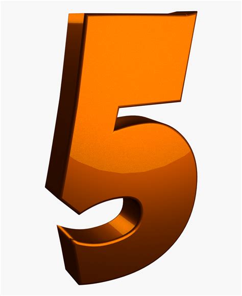 3d 5 Five Number Number 5 In 3d Png Free Transparent Clipart
