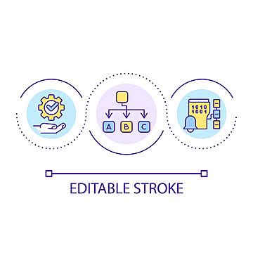 Complex Structure Loop Concept Icon Color Think Drawing Vector Color