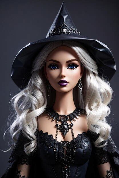 Barbie Con Un Traje De Bruja G Tica Foto Premium