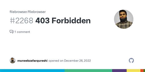403 Forbidden · Issue 2268 · Filebrowserfilebrowser · Github