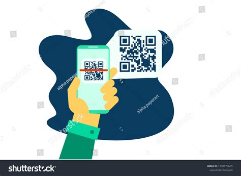 Qr Code Scanning Vector Illustration Concept Stock Vector Royalty Free 1303670605 Shutterstock