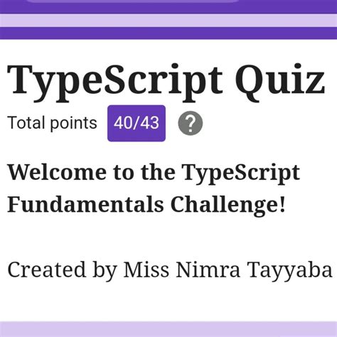 Ramisa Fatima On Linkedin Giaic Practicequiz Exampreparation Typescript Learning
