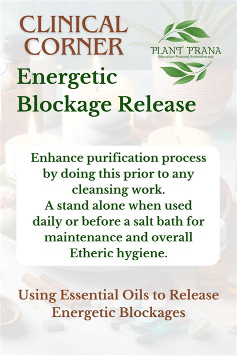 Clinical Corner Energetic Blockage Release Plant Prana Oils