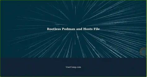 Rootless Podman Container Cannot Access Hosts File With Group Read