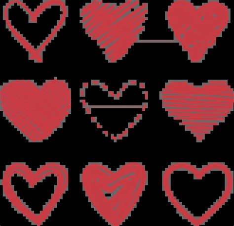 手绘love心型桃心爱情图标装饰元素图案插画图片 23 花瓣网