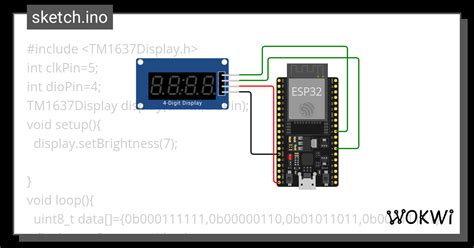 Tm1637 Display Wokwi Esp32 Stm32 Arduino Simulator