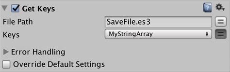 get keys action for playmaker easy save for unity