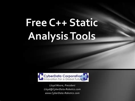 Free C Static Analysis Tools Speaker Deck