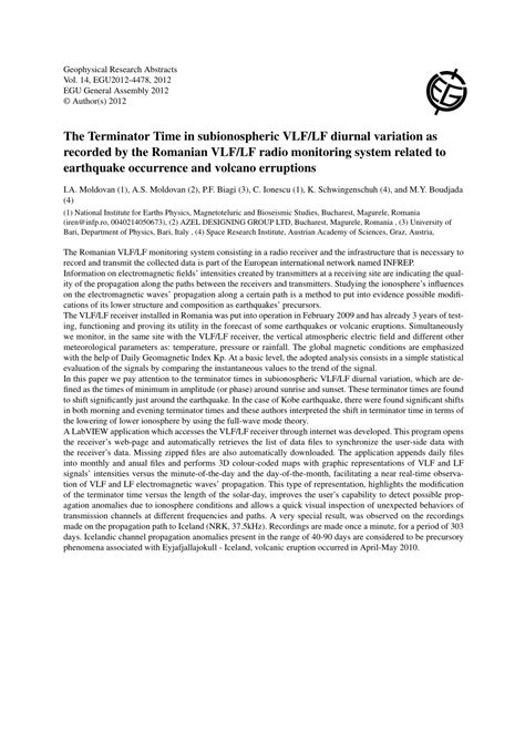 Pdf The Terminator Time In Subionospheric Vlflf Diurnal Variation As Recorded By The Romanian