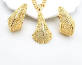 Stunning Modern Ethiopian Eritrean Jewelry K Gold Plated Necklace Ideal For Bridal Parties