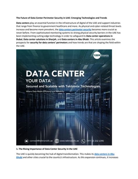 Data Center Perimeter Security In Uae Pdf