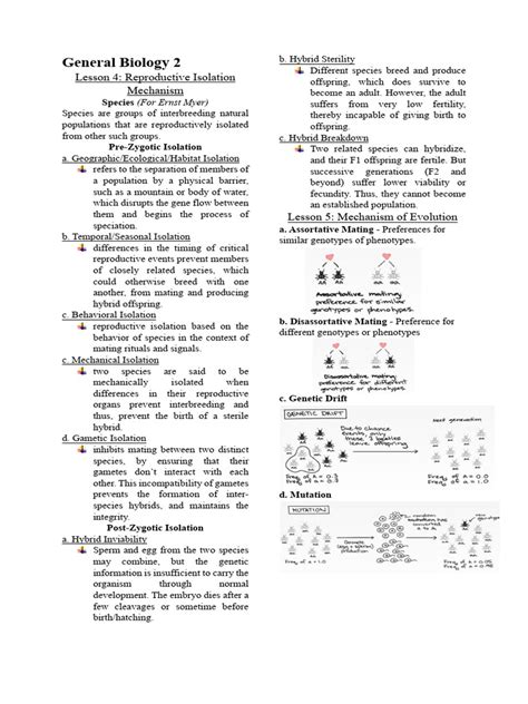 General Biology 2 Midterm Pdf Evolution Cell Biology
