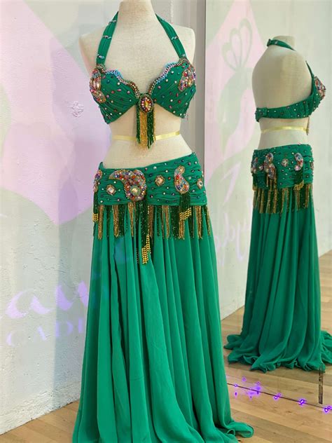 Classic Green Belly Dance Costume La Bellydance Academy