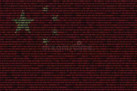 Matrix Binary Code Of Zeros And Ones In China Flag Colors Concept Of Computer Modern Technology