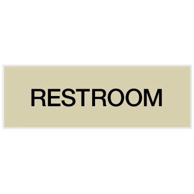 Restroom Engraved Standard Wording Signs Emedco