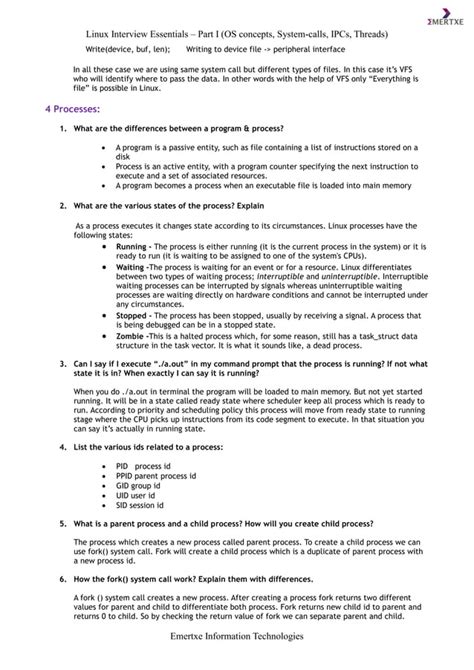 Linux Internals Interview Essentials 10 Pdf Operating Systems Computer Software And