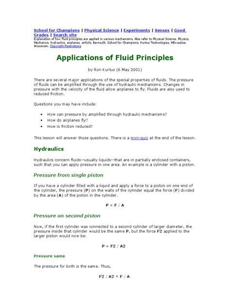 Pdf Applications Of Fluid Principle Dokumen Tips