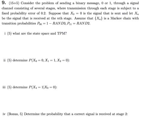 9 155 Consider The Problem Of Sending A Binary