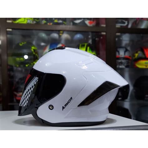 Jual Helm Js Armor Solid Putih Shopee Indonesia