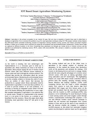 Iot Based Smart Agriculture Monitoring System Fill Online Printable Fillable Blank PdfFiller